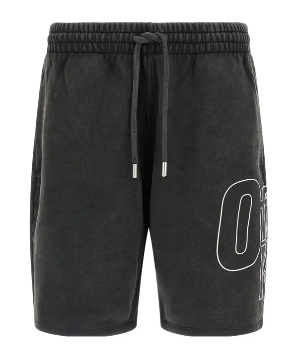 Off-White Logo Printed Drawstring Shorts