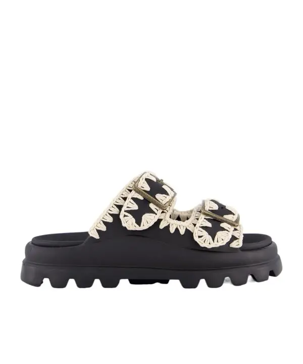 Mou Eva One-piece Buckled Slides