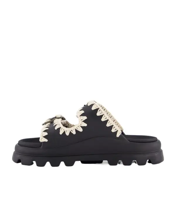 Mou Eva One-piece Buckled Slides
