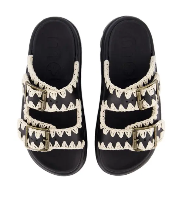 Mou Eva One-piece Buckled Slides