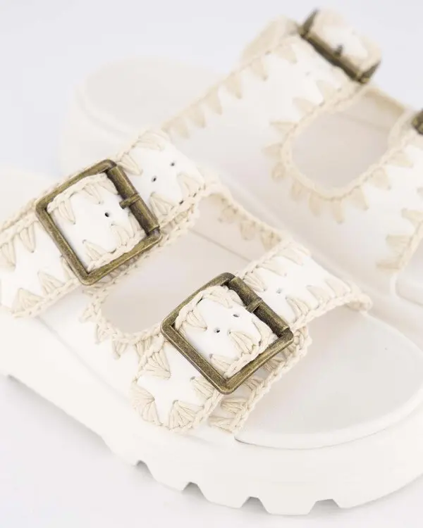 Mou Eva One-piece Buckled Slides