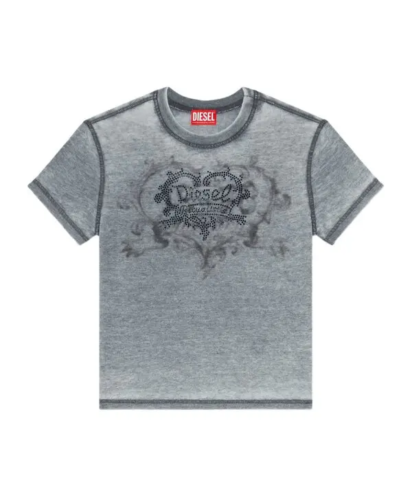 DIESEL® T-ila-aa10 Embellished T-shirt - Grey