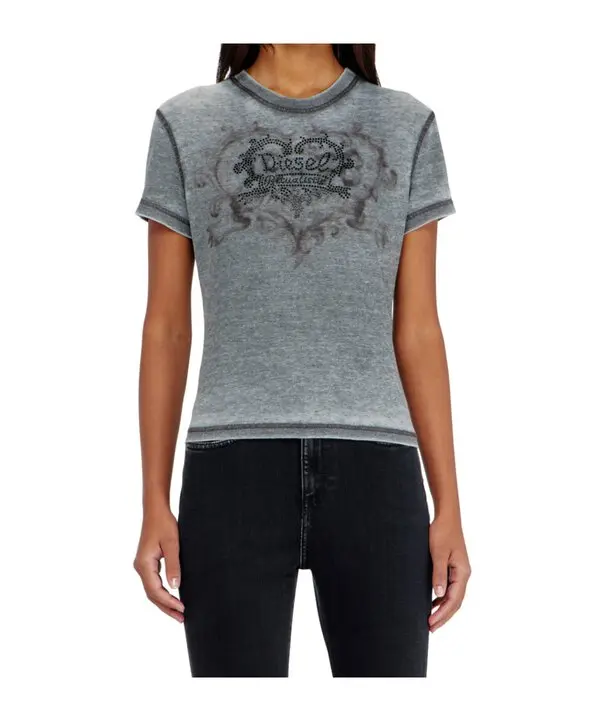 DIESEL® T-ila-aa10 Embellished T-shirt - Grey