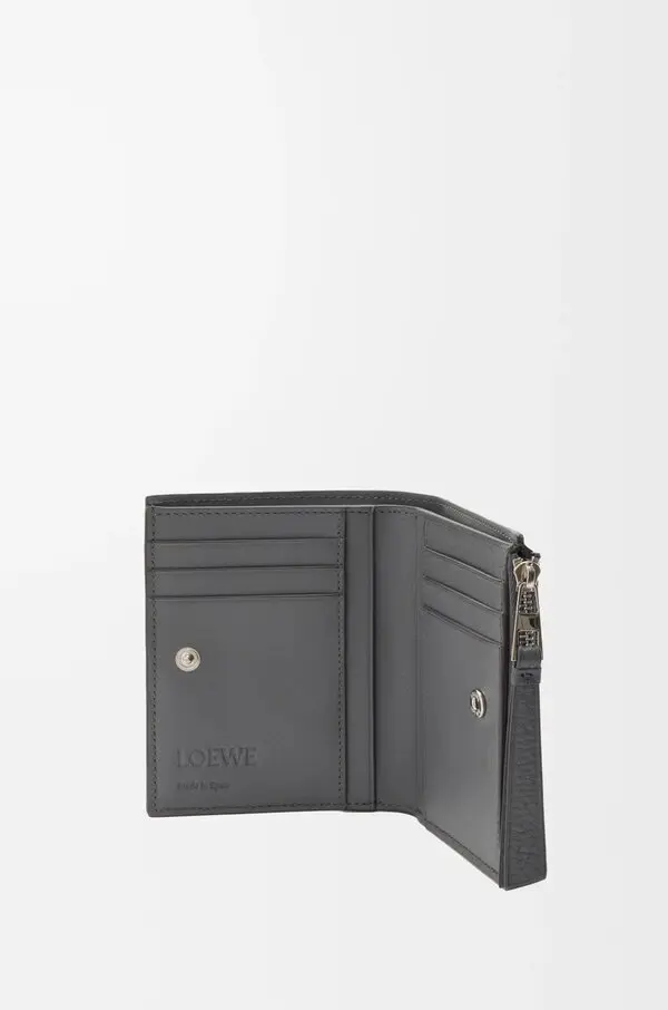 Loewe Puzzle Slim Compact Wallet In Supple Grained Calfskin