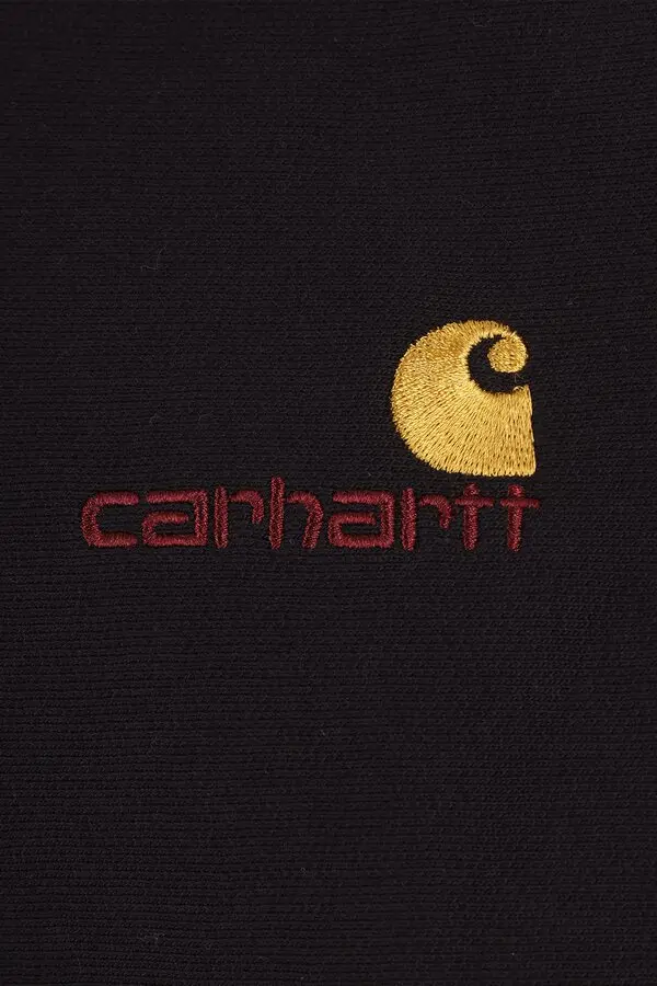 Carhartt Work In Progress Logo Embroidered Half-zip Sweatshirt