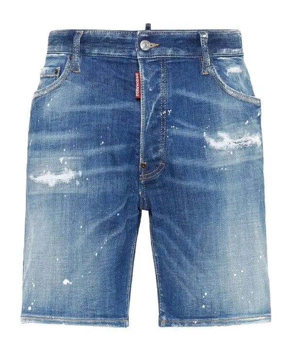 Dsquared2 Distressed Denim Shorts - Blue