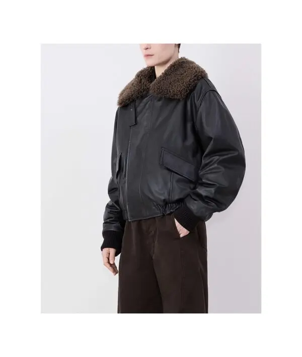 LEMAIRE Relaxed Fit Leather Blouson