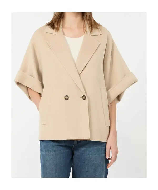 Max Mara Neo Double Breasted Coat - Sand