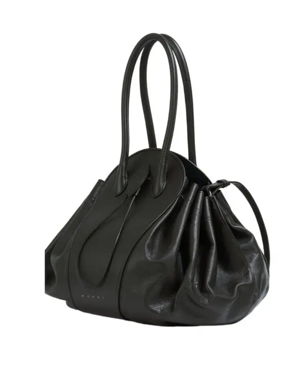Marni Logo Stamped Tulipea Large Handbag