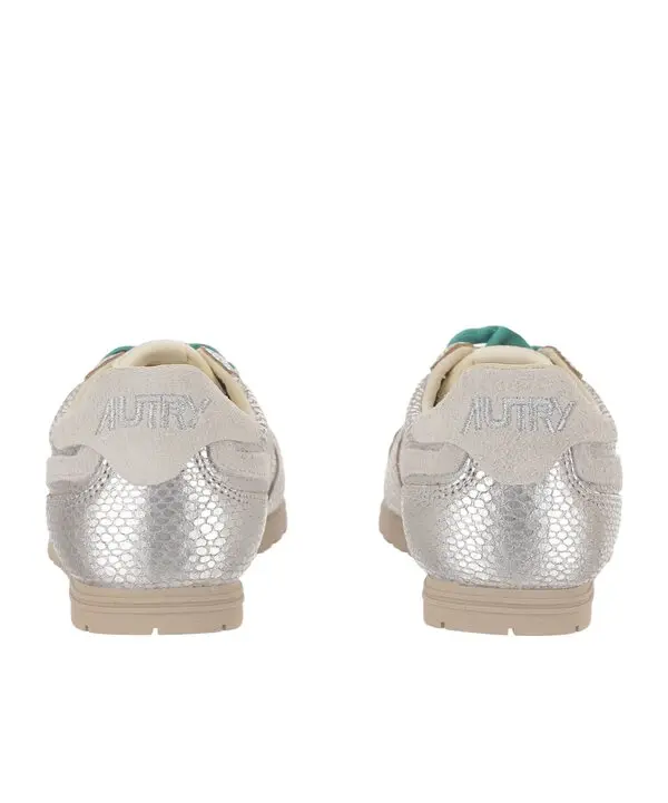 AUTRY Snakeskin-effect Metallic Sneakers