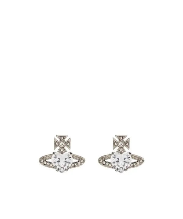 VIVIENNE WESTWOOD Crystal Orb Stud Earrings - White