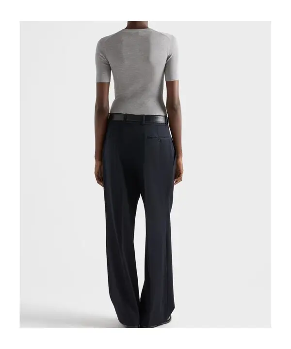 Prada Silk Crew-neck Sweater With Logo