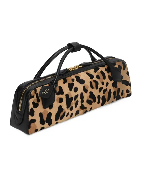 Alaïa Le Teckel Clutch In Leopard Haircalf