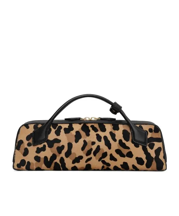 Alaïa Le Teckel Clutch In Leopard Haircalf