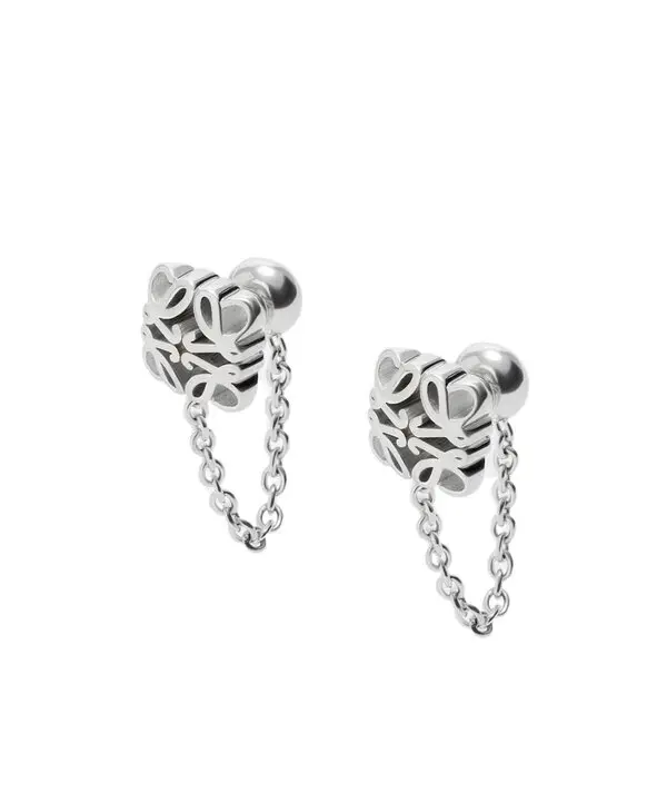 Loewe Anagram Bombe Chain Earrings In Sterling