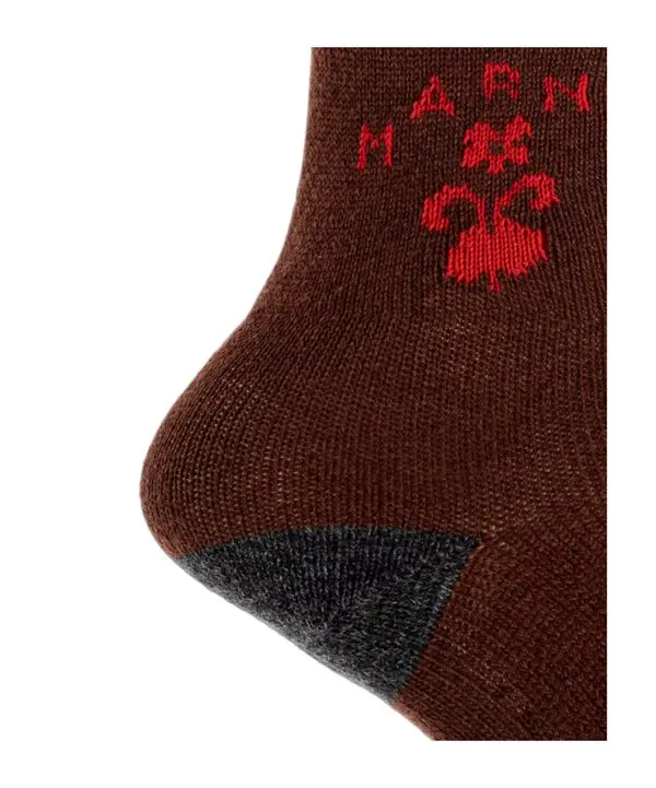 Marni Wool-cashmere Crew Socks With Heraldic Logo