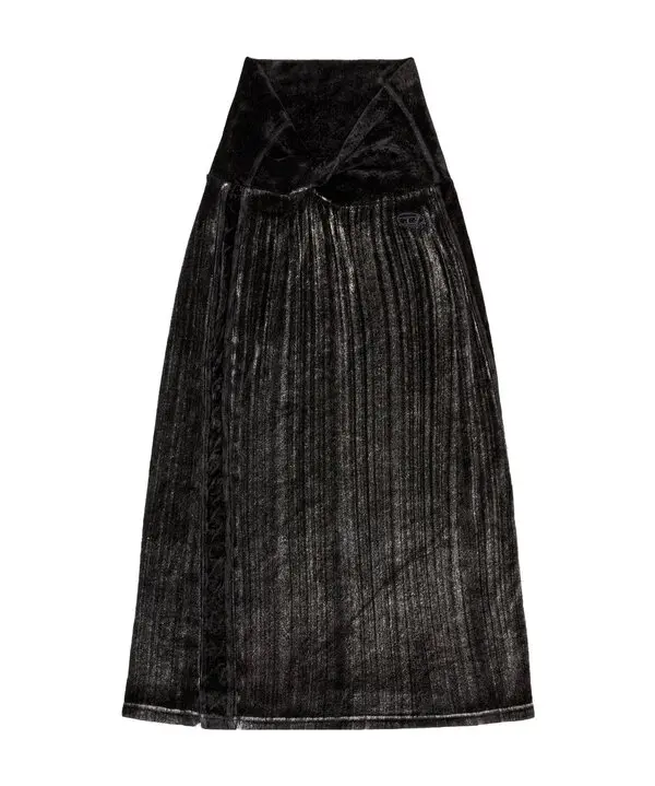 DIESEL® High-waisted Faded-effect Pencil Skirt - Black