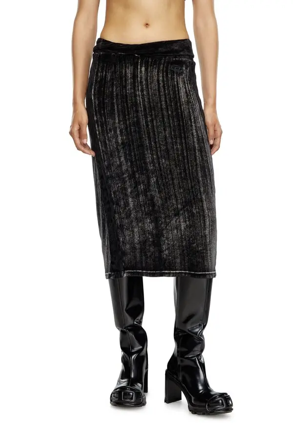DIESEL® High-waisted Faded Effect Pencil Skirt
