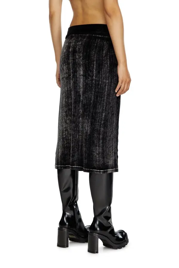 DIESEL® High-waisted Faded Effect Pencil Skirt
