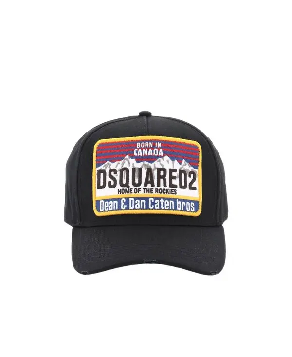 Dsquared2 Logo Patch Curved Peak Cap