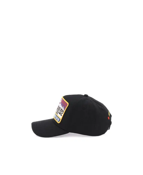 Dsquared2 Logo Patch Curved Peak Cap