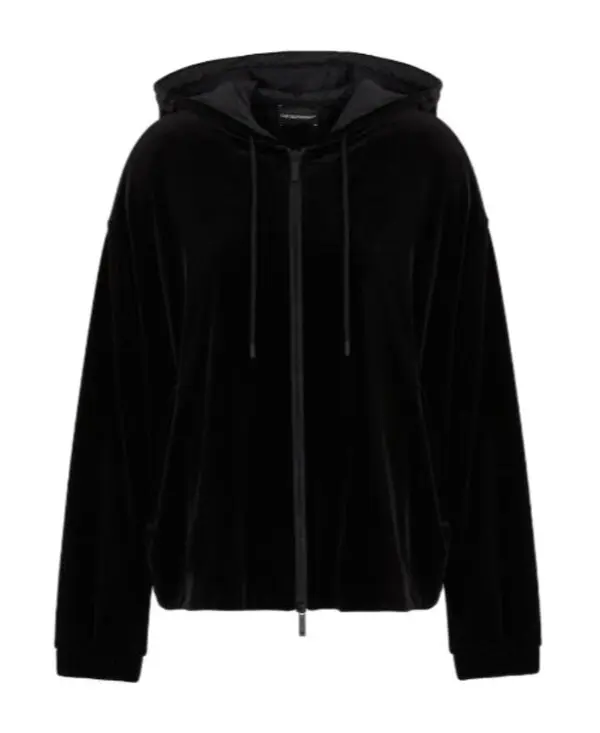Emporio Armani Zip-up Chenille Hoodie