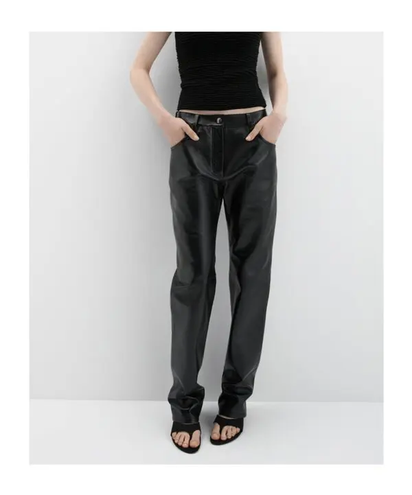 Magda Butrym Leather Straight-leg Pants
