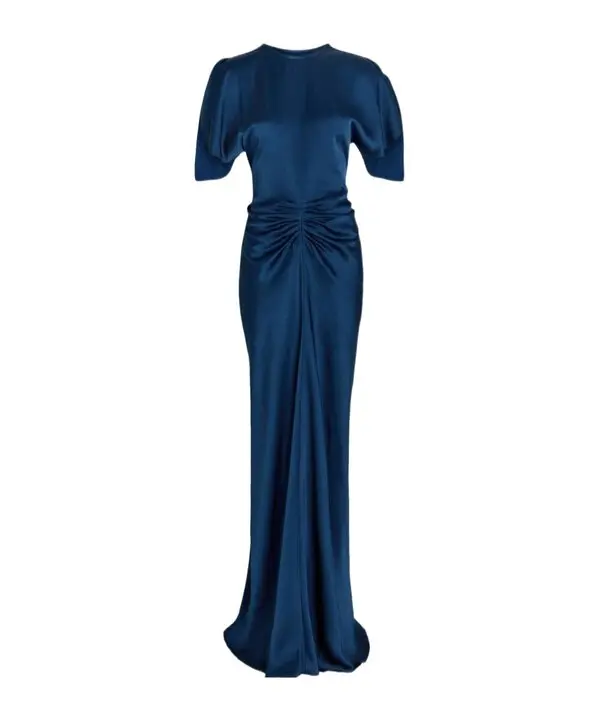 Victoria Beckham Short-sleeved Long Dress