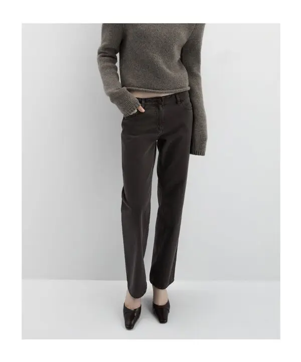 Magda Butrym Mid-waist Straight-leg Denim Jeans - Brown