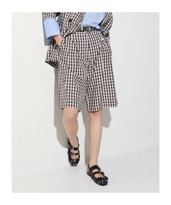 Liu Jo Gingham Bermuda Shorts