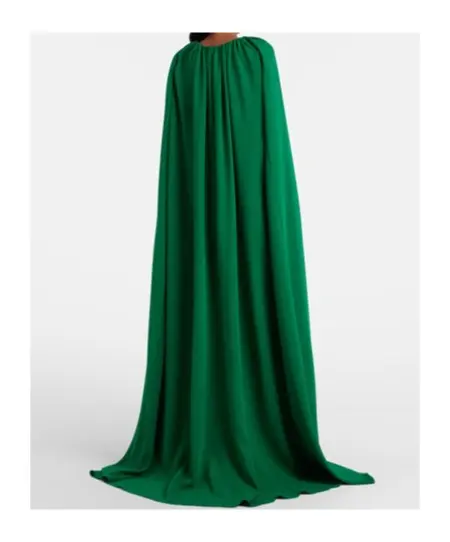 Oscar De La Renta Cyclamen Silk-blend Georgette Kaftan