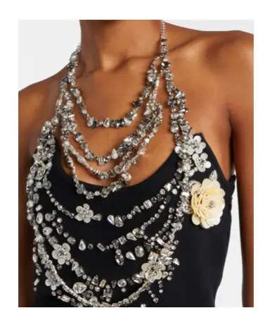Oscar De La Renta Embellished Minidress