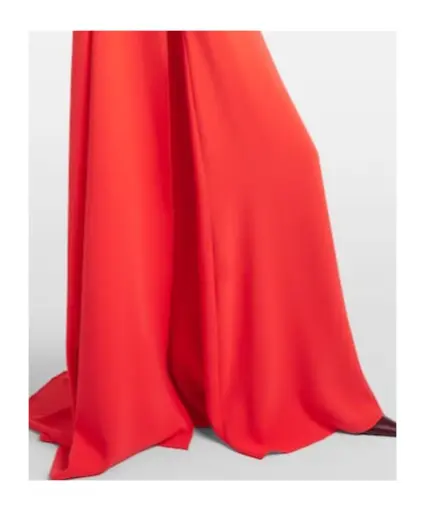 Oscar De La Renta Silk-blend Georgette Kaftan With Cape And Gilded Flower Detail