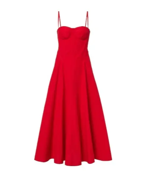 Ralph Lauren Marigot Cotton-blend Midi Dress - Red