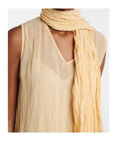 Plan C Scarf-detail Cotton-blend Maxi Dress