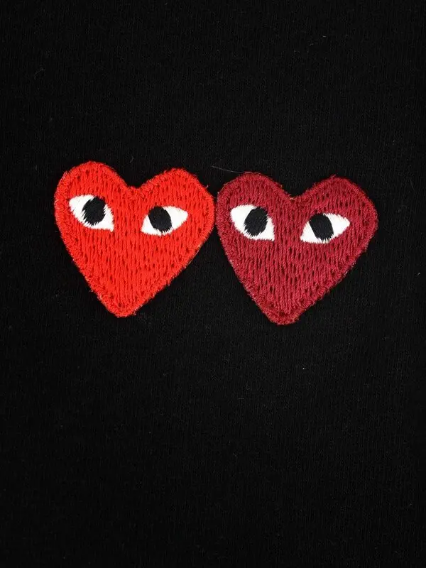 Play Comme Des Garcon Comme Des Garçons Play Double Heart Crewneck T-shirt