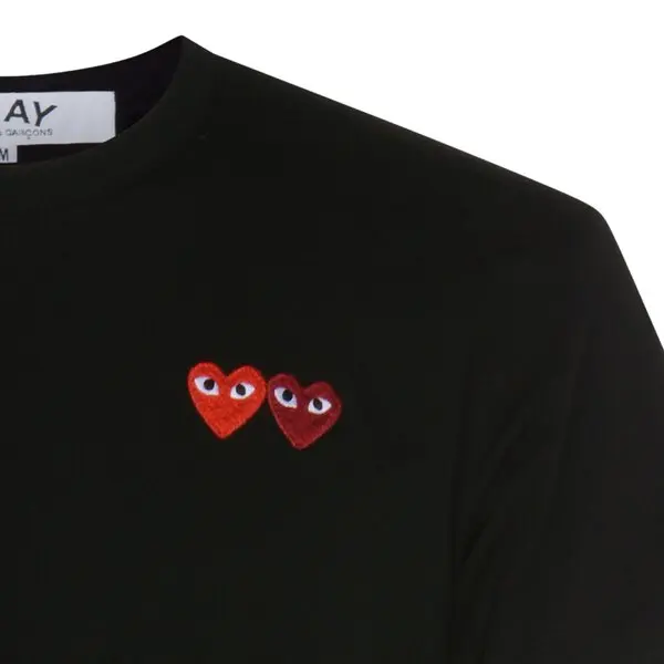 Play Comme Des Garcon Comme Des Garçons Play Double Heart Crewneck T-shirt