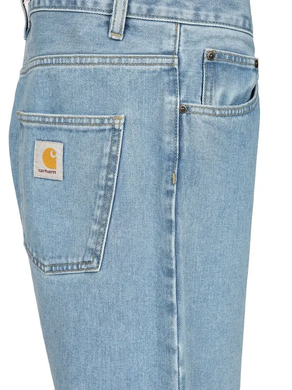 Carhartt Work In Progress Newel Logo-patch Straight-leg Jeans