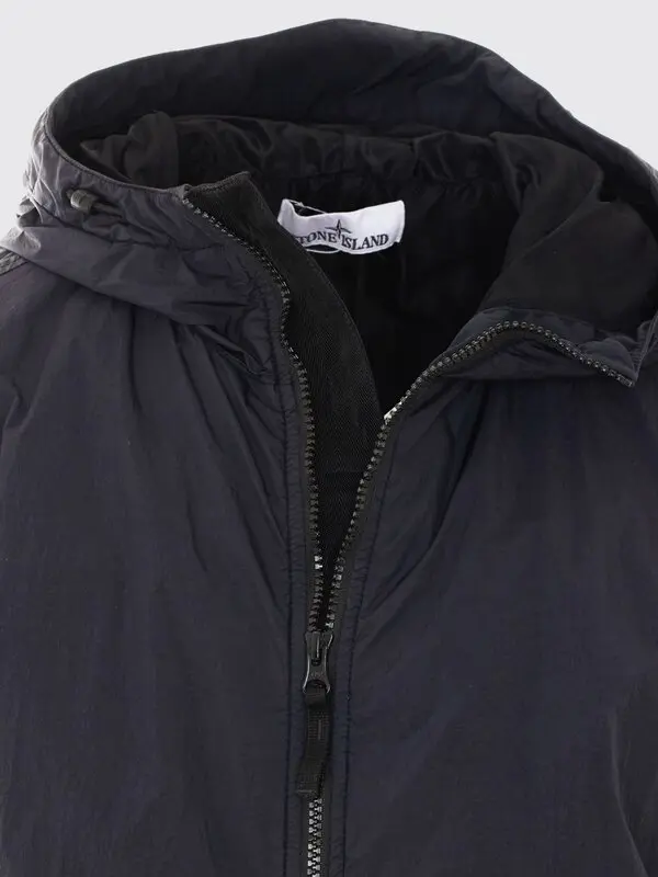 Stone Island Logo Patch Hooded Zip-up Jacket