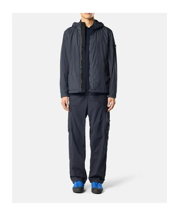 Stone Island Logo Patch Hooded Zip-up Jacket