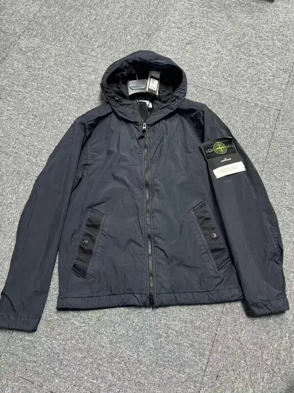 Stone Island Logo Patch Hooded Zip-up Jacket
