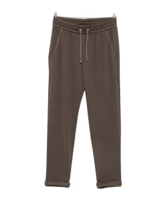Brunello Cucinelli Monili Trim Track Pants