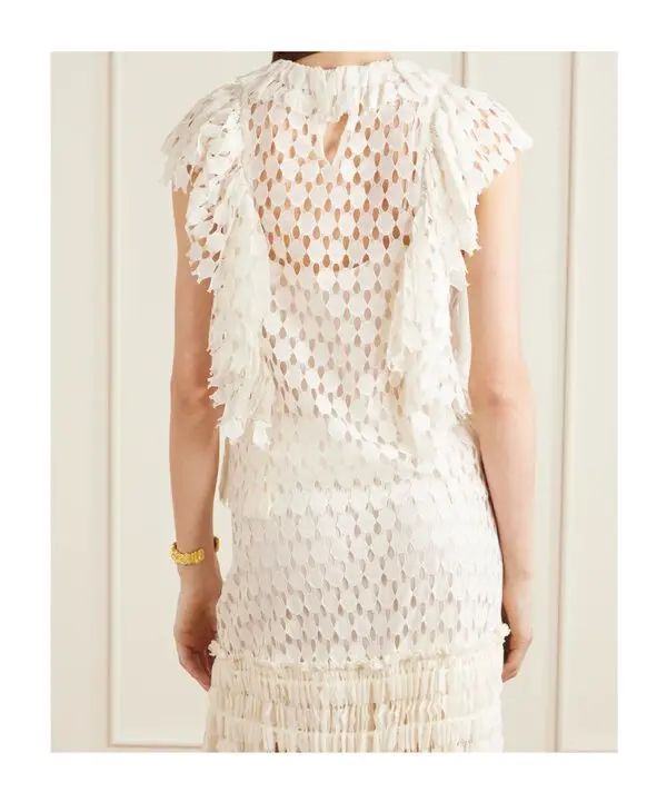 Ulla Johnson Daevy Ruffled Cotton-blend Lace Blouse