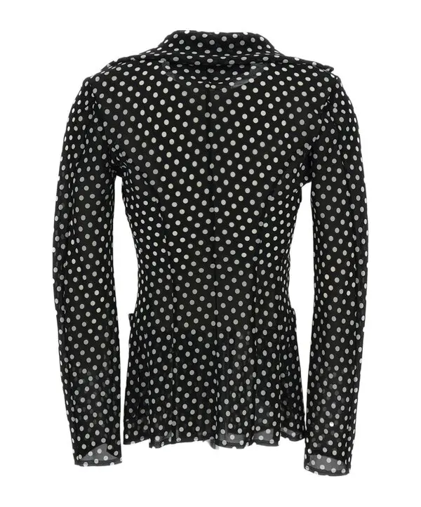 Junya Watanabe Polka Dot Fitted Blouse With Ruffle Details