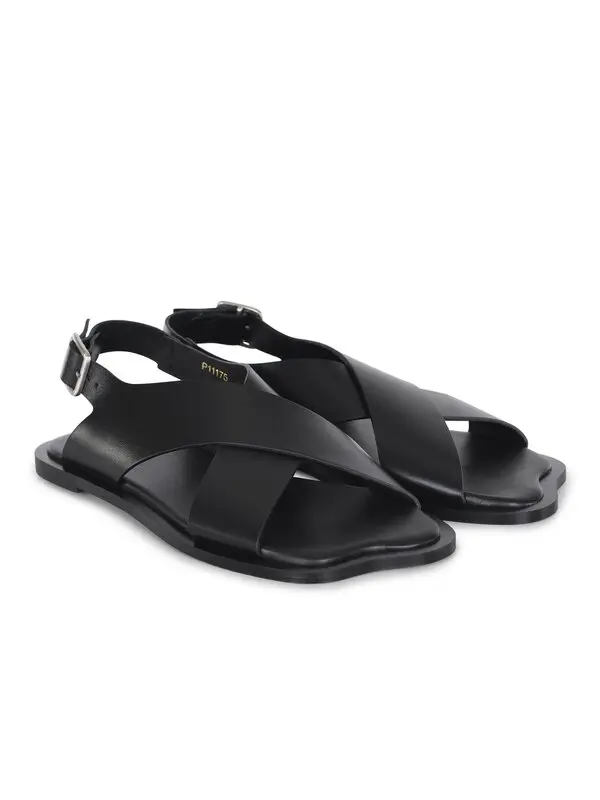 ALOHAS Nalu Flat Sandals With Buckle Ankle Strap
