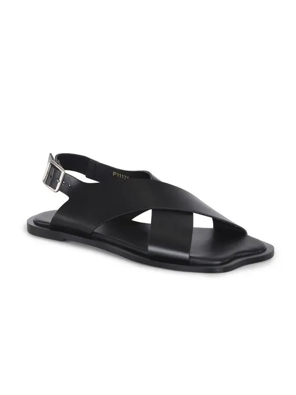 ALOHAS Nalu Flat Sandals With Buckle Ankle Strap