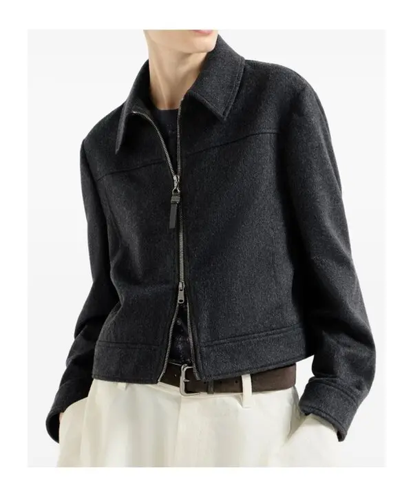 Brunello Cucinelli Collared Long-sleeved Casual Jacket