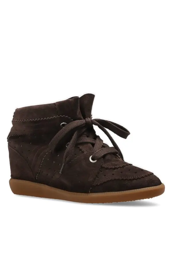Isabel Marant Étoile Bobby Wedge Sneakers - Chocolate