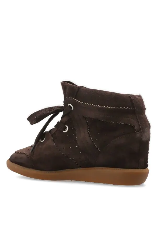 Isabel Marant Étoile Bobby Wedge Sneakers - Chocolate