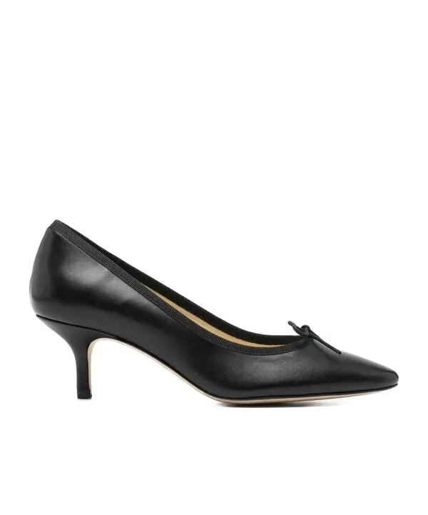 Repetto Cendrillon Bow Court Heeled Pumps - Black